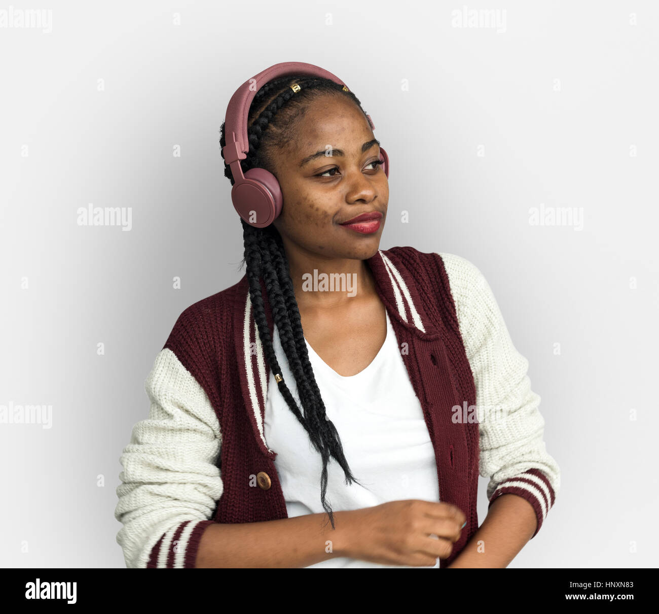 African descent girl white background hi-res stock photography and images - Alamy
