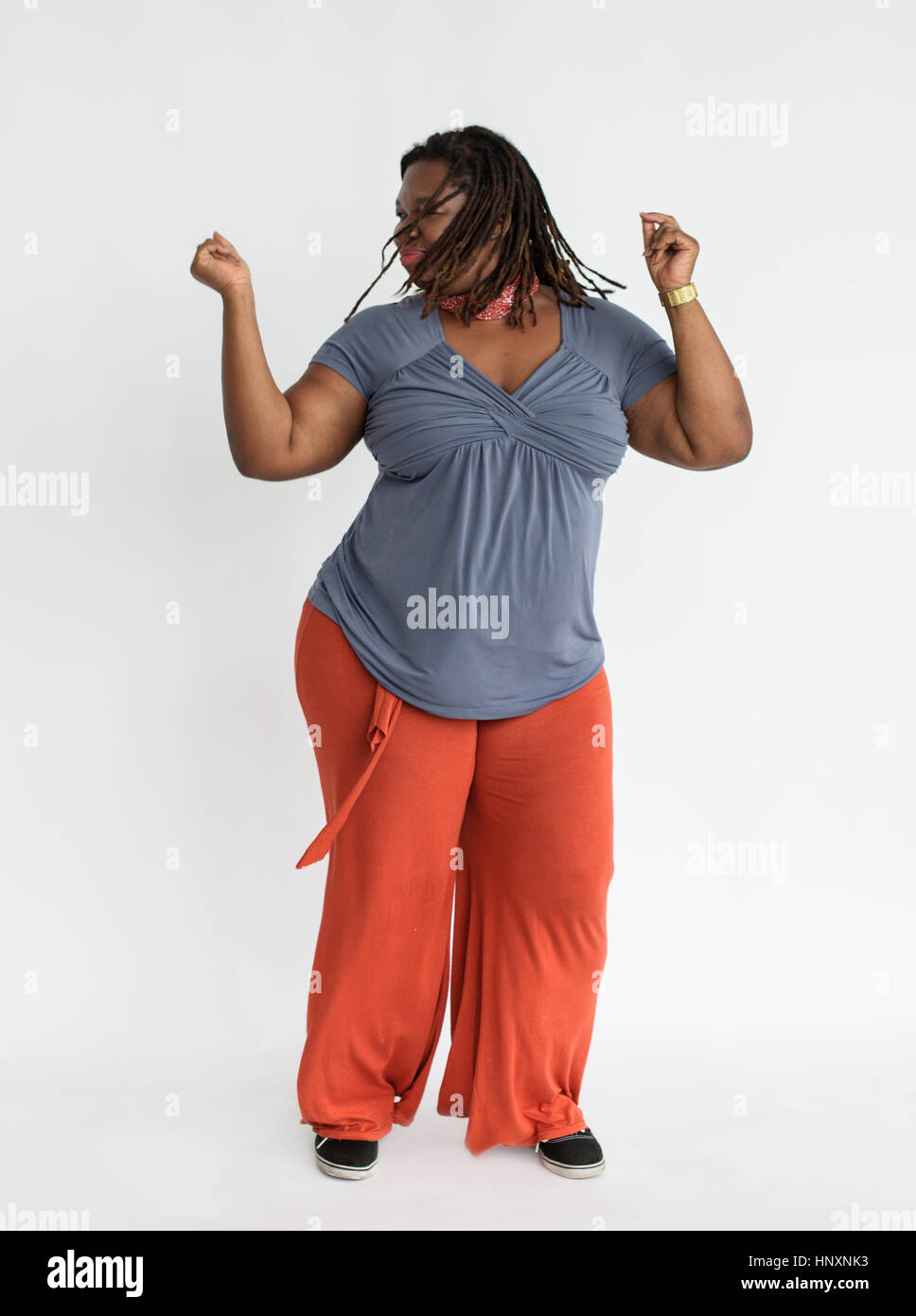 Black woman dancing cheerful portrait Stock Photo - Alamy