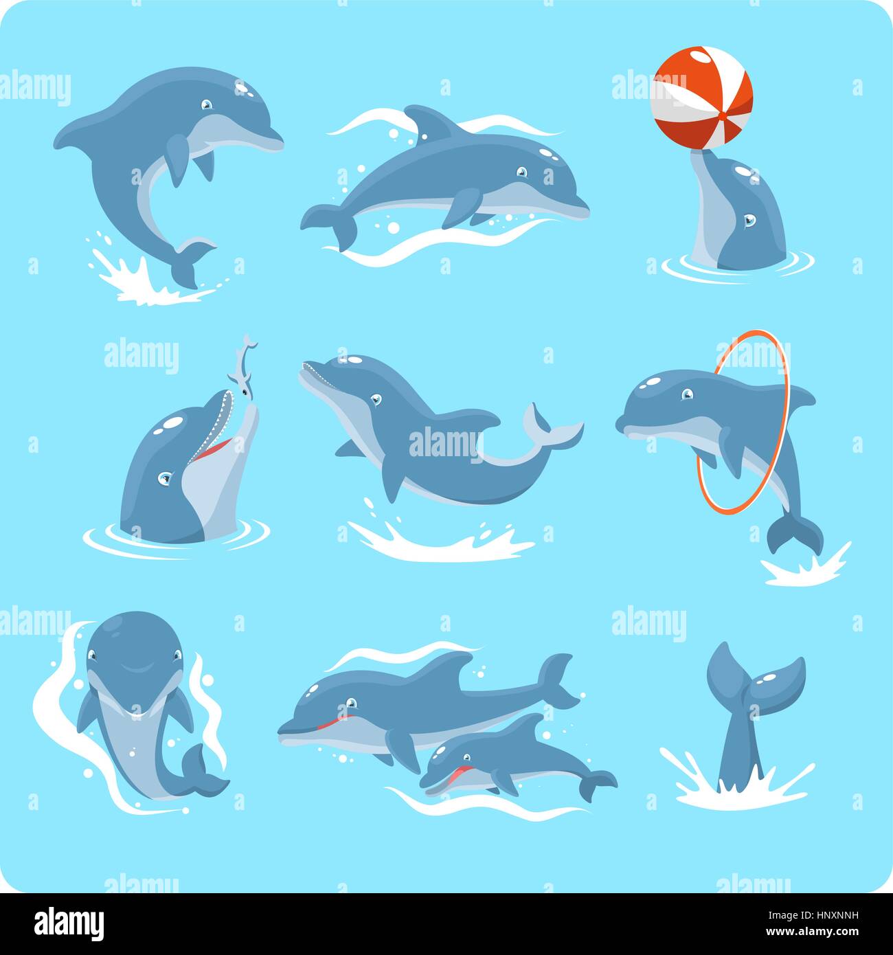 Cartoon dolphin jumping High Resolution Stock Photography and Images ...