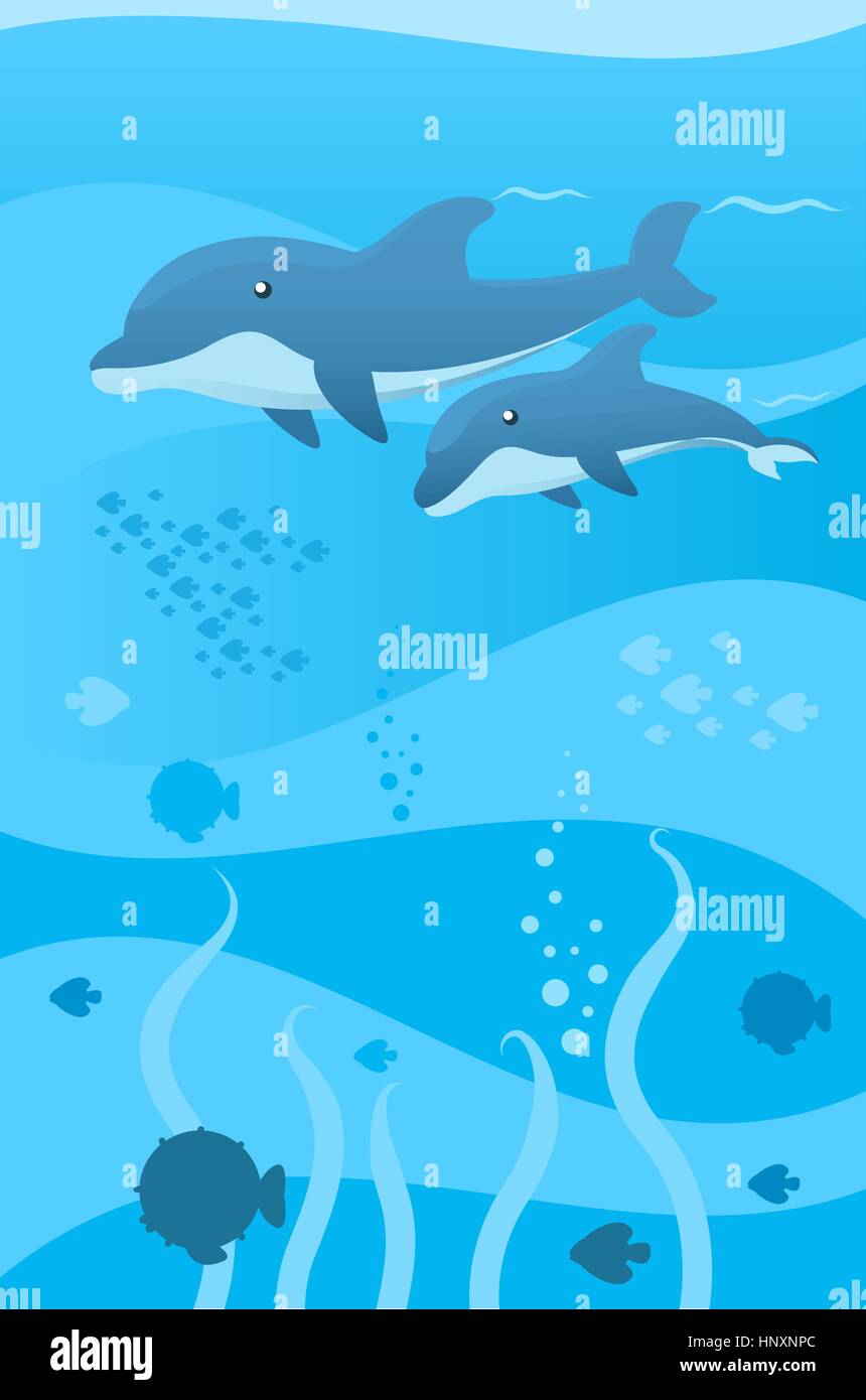 Shoals fish in sea Stock Vector Images - Alamy