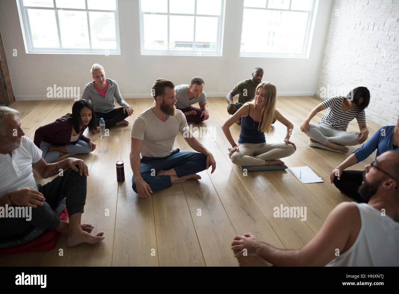 Diversity People Exercise Class Relax Concept Stock Photo - Alamy