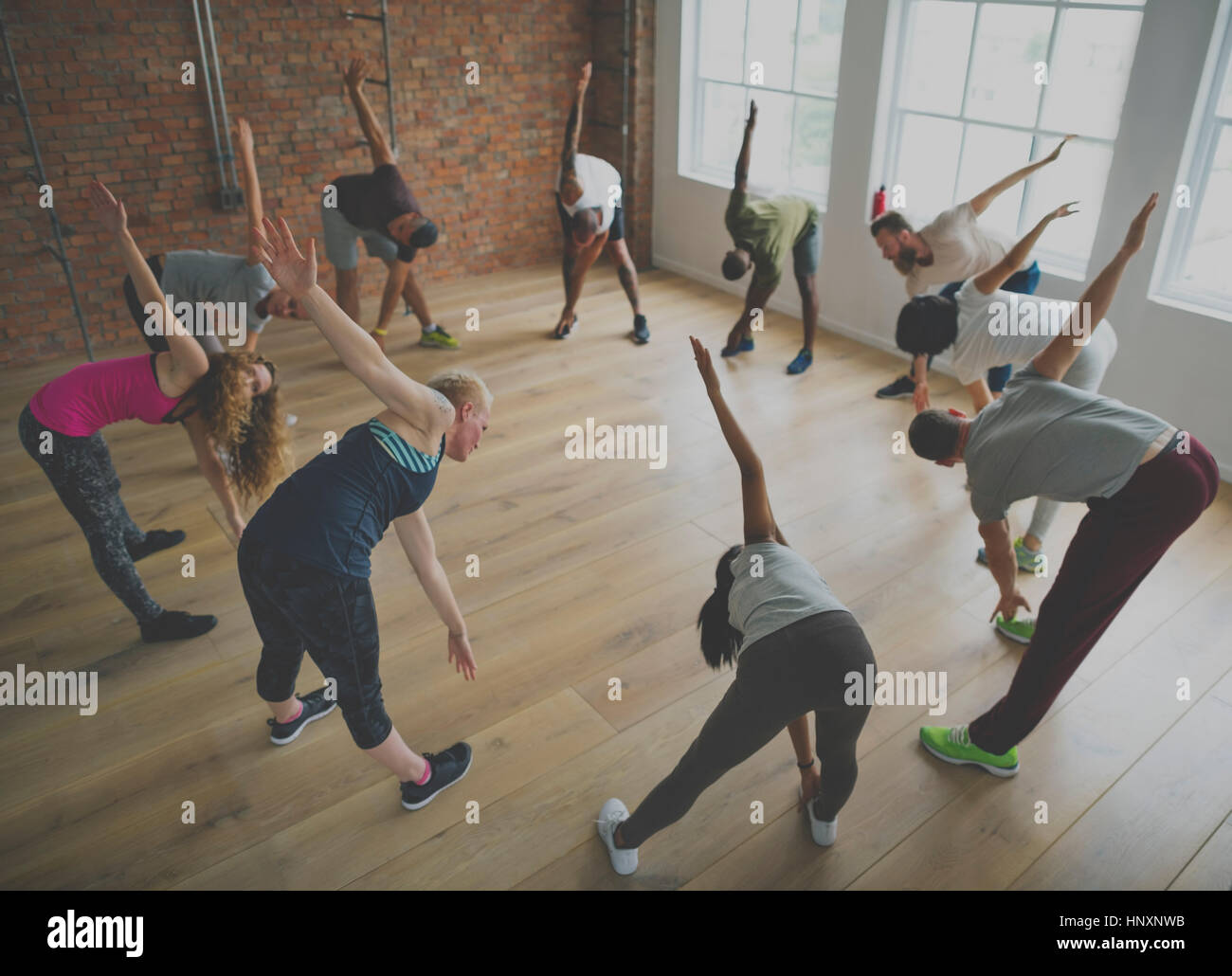Diversity People Exercise Class Relax Concept Stock Photo - Alamy