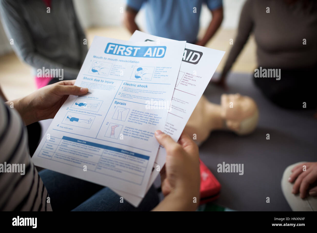 CPR First Aid Training Concept Stock Photo - Alamy