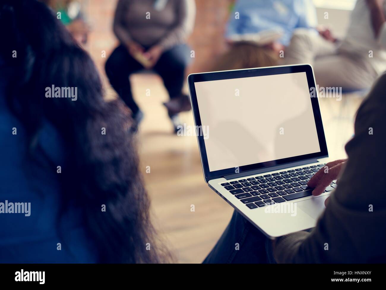 Laptop Networking Seminar Event Concept Stock Photo - Alamy