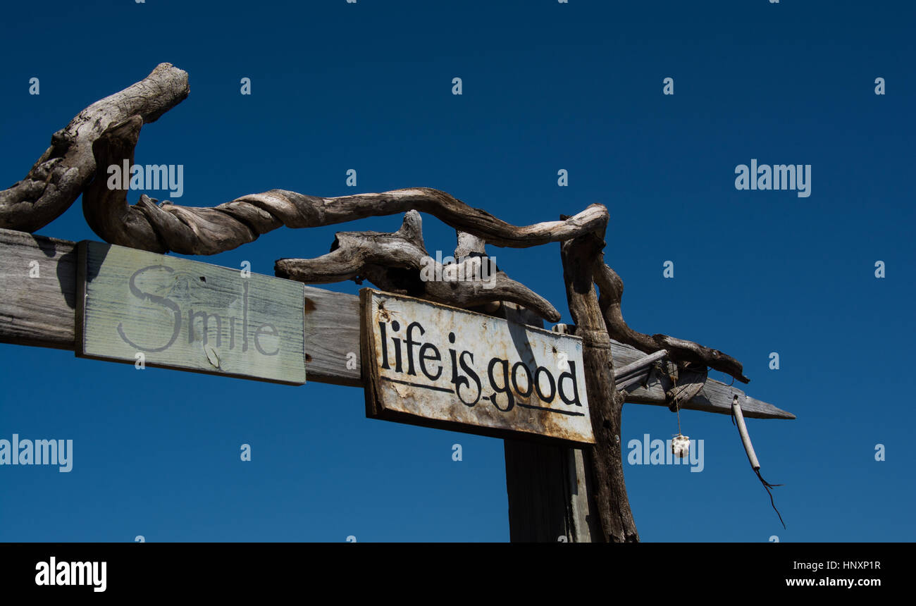 Life is good sign outdoors Stock Photo - Alamy