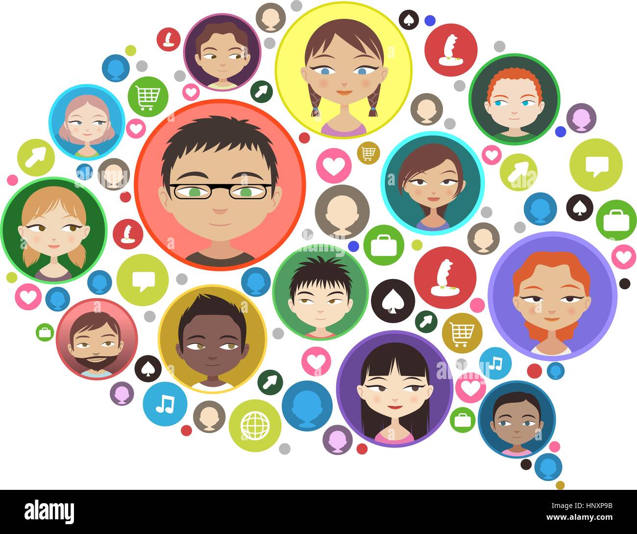 Men women message bubble Stock Vector Images - Alamy