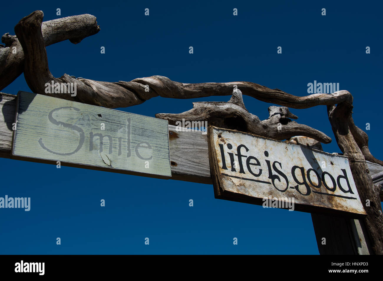 Life is good sign outdoors Stock Photo - Alamy