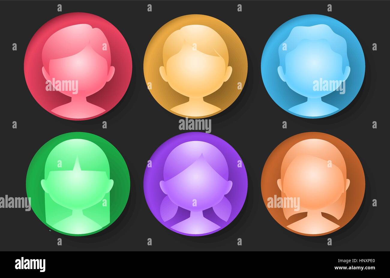 Head and Shoulder Man Woman People Avatar Profile, vector illustration ...