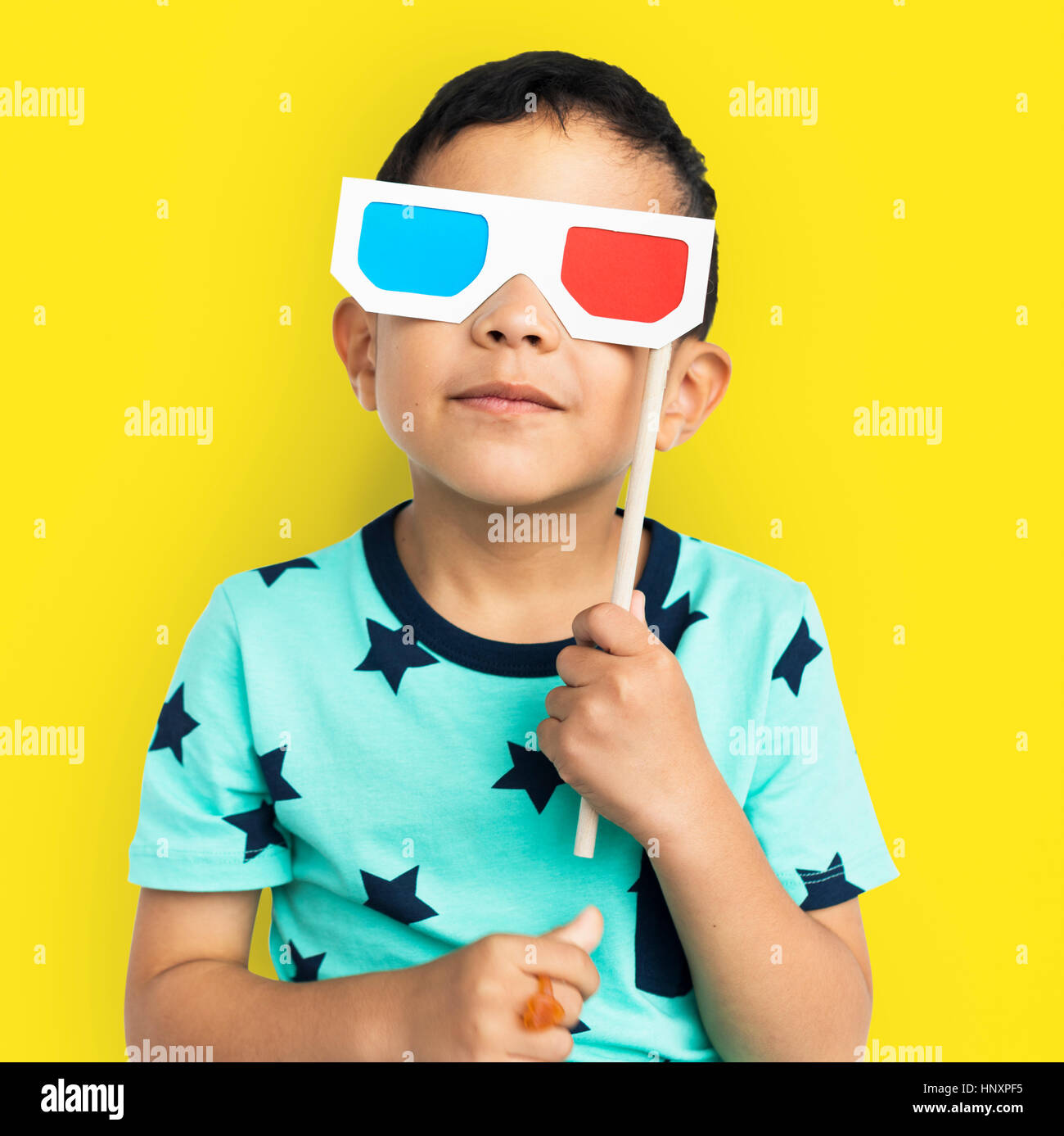 Cheerful Cute Kid Having Fun Concept Stock Photo - Alamy