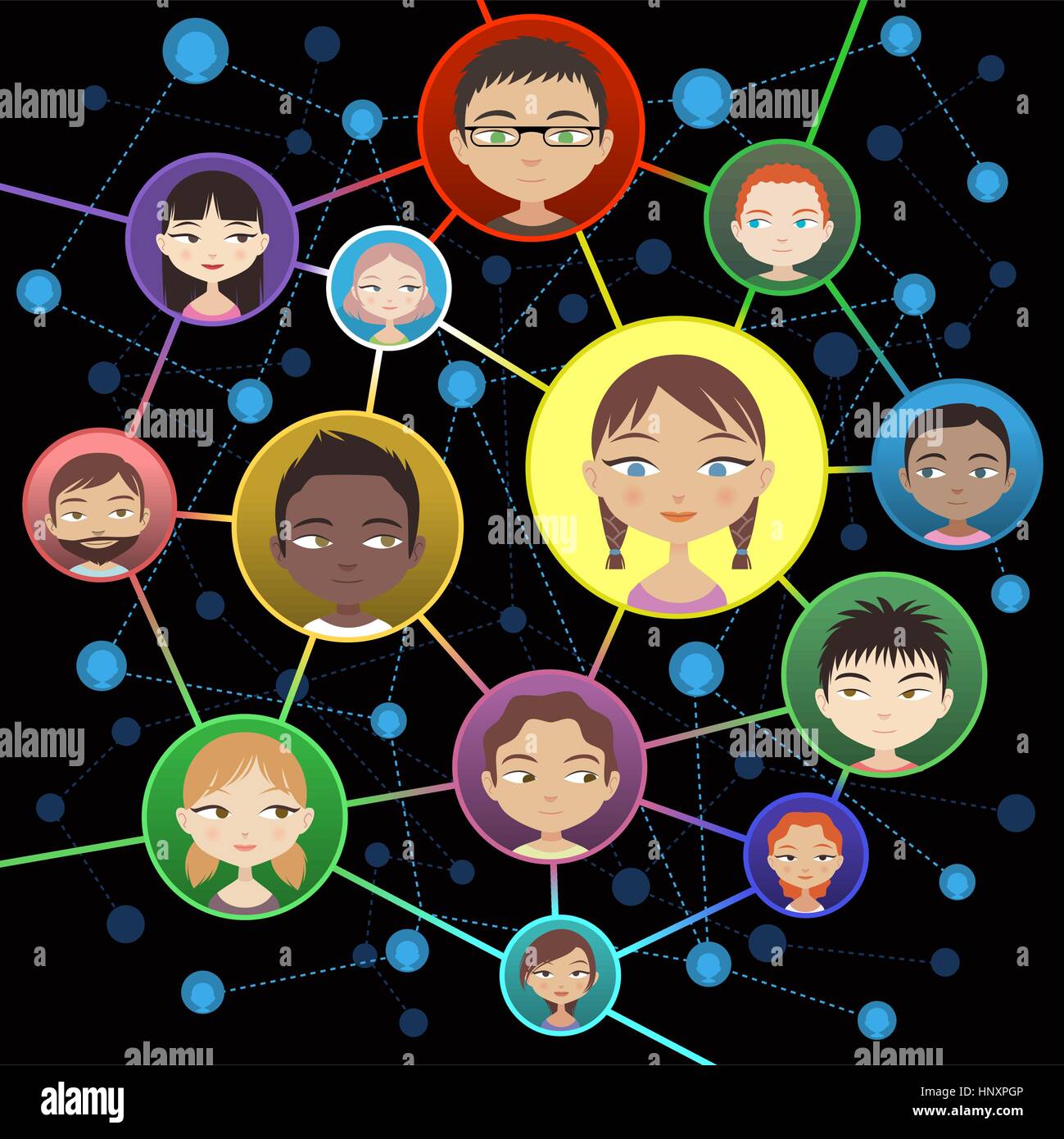 Connecting people through special characters Head and Shoulder Avatar ...