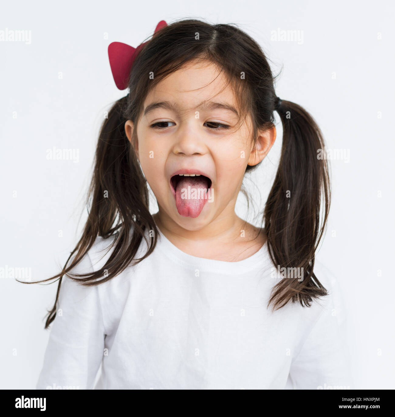 Cheerful Cute Kid Having Fun Concept Stock Photo - Alamy