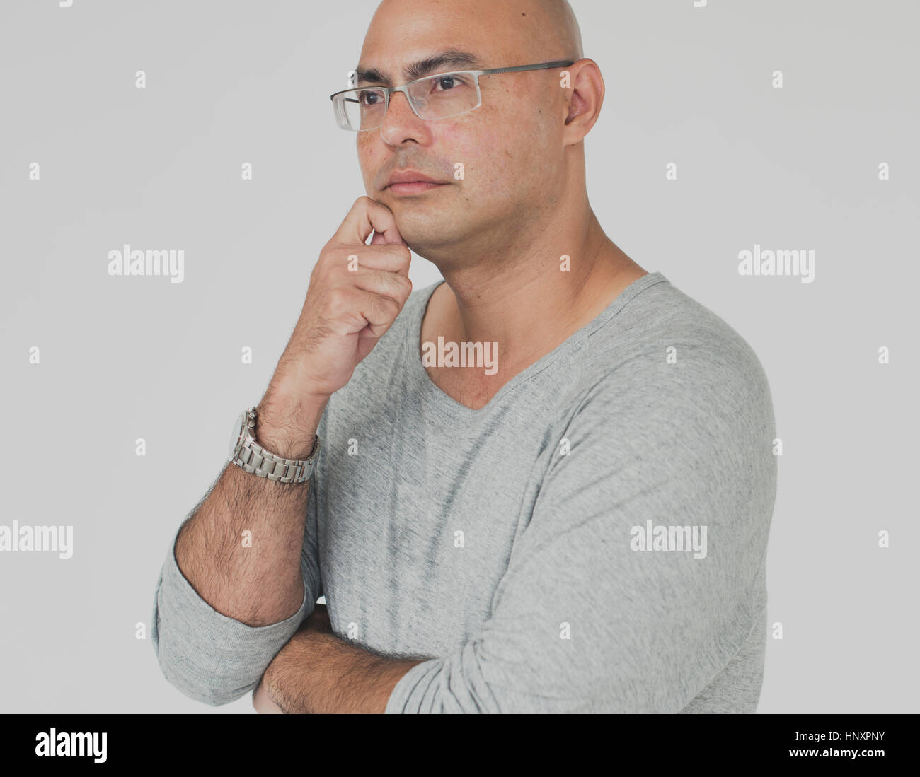 Man Curious Thinking Portrait Photography Concept Stock Photo - Alamy