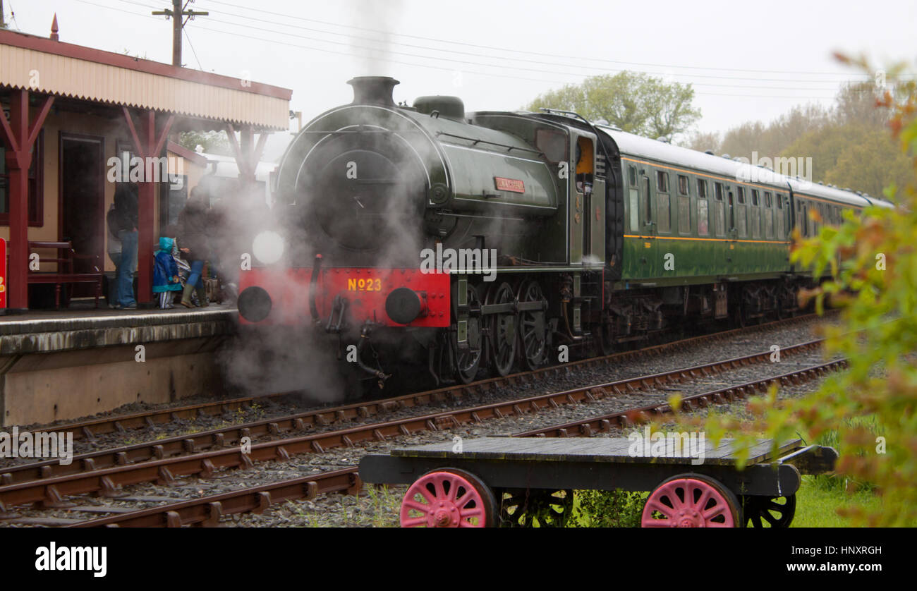 a 0-6-0 loco in a station Stock Photo - Alamy