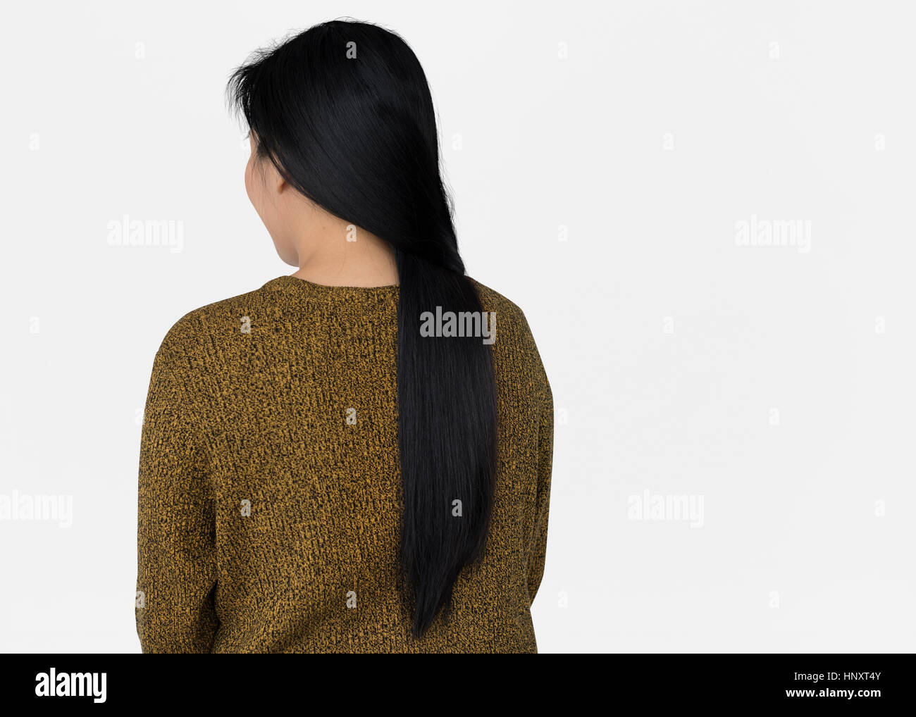 Asian Woman Back View Concept Stock Photo - Alamy