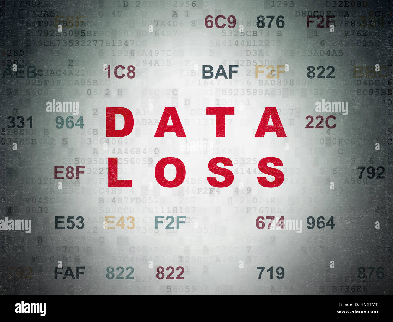 Information concept: Data Loss on Digital Data Paper background Stock ...