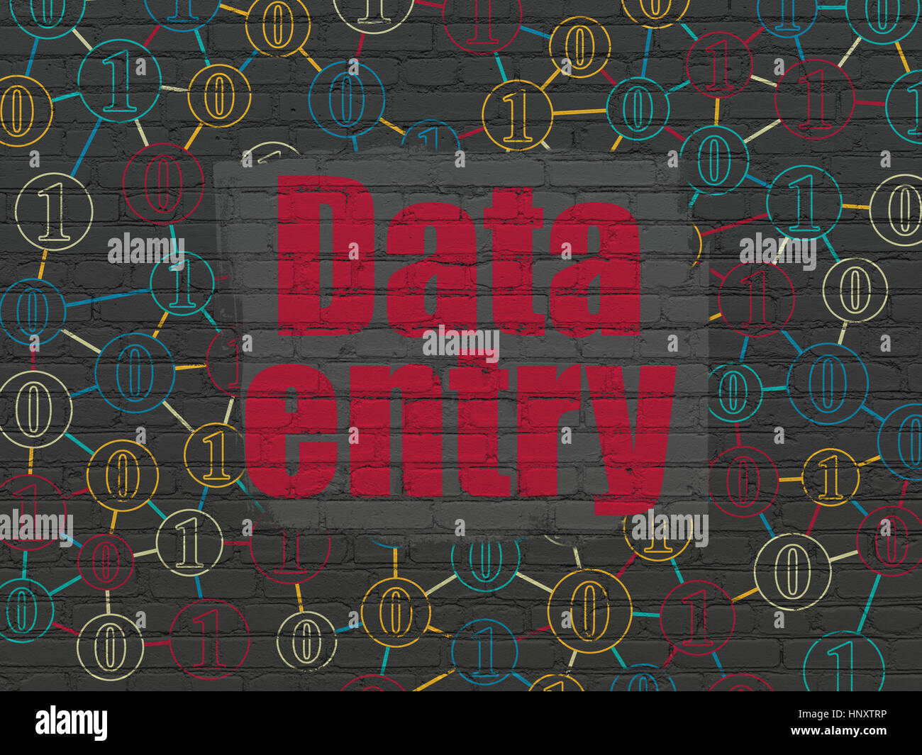 Data concept: Data Entry on wall background Stock Photo - Alamy