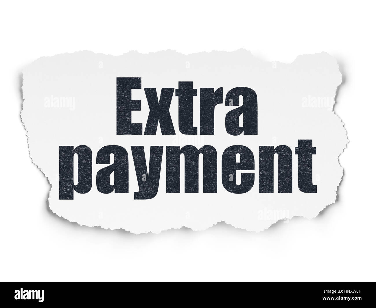 Banking concept: Extra Payment on Torn Paper background Stock Photo - Alamy