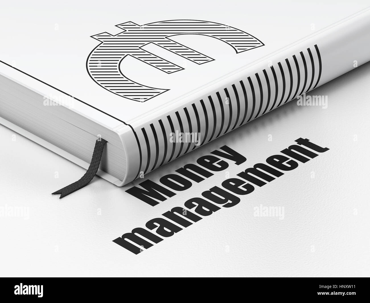 Money concept: book Euro, Money Management on white background Stock ...