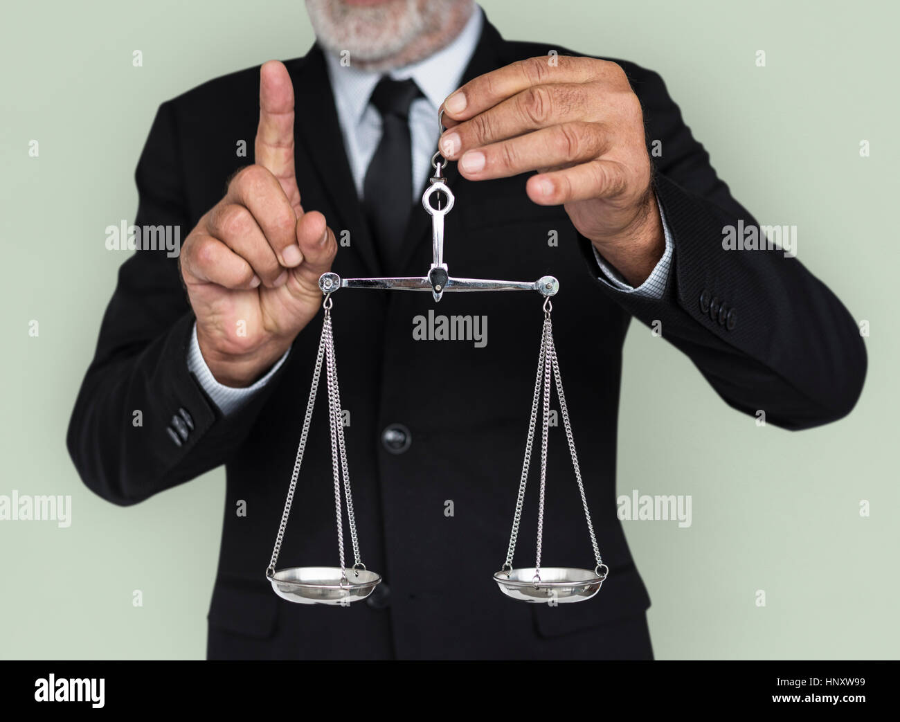 Business Man Warning Scale Concept Stock Photo - Alamy