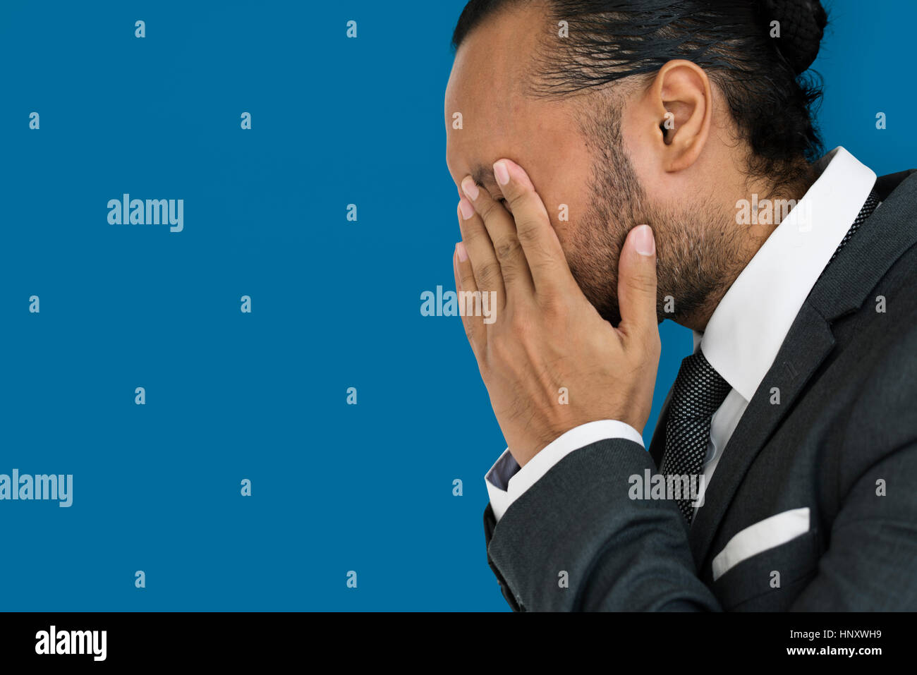 Stressed blue background hi-res stock photography and images - Alamy