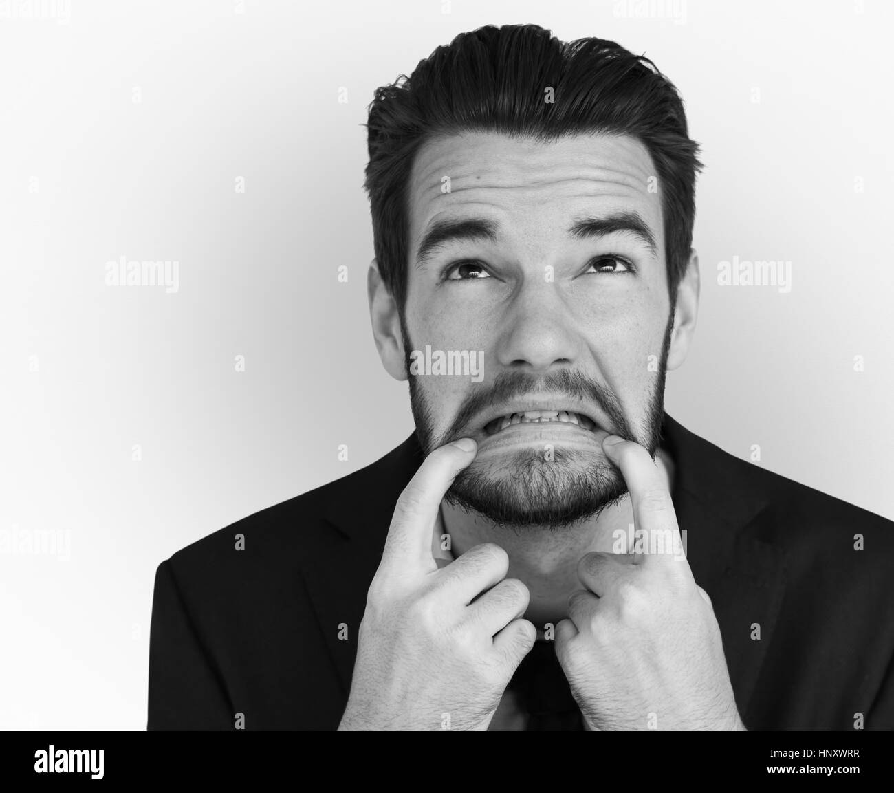 Sad face Black and White Stock Photos & Images - Alamy
