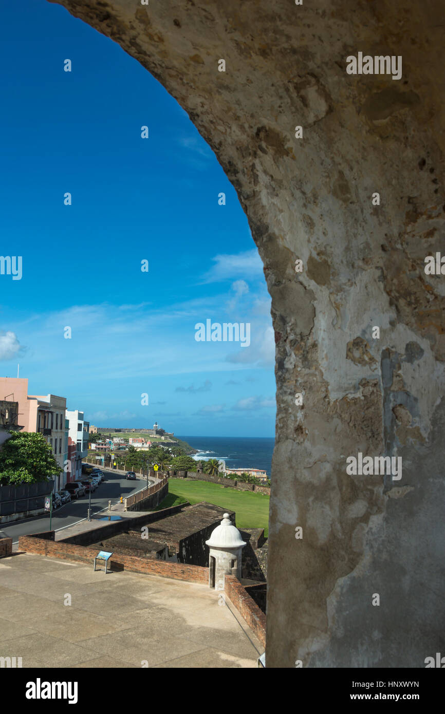 ARCHWAY CASTILLO SAN CRISTOBAL OLD TOWN SAN JUAN PUERTO RICO Stock ...
