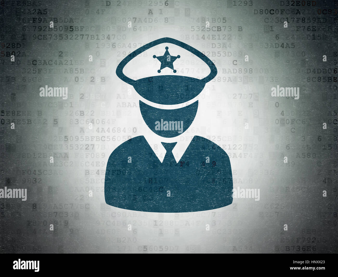 Security concept: Police on Digital Data Paper background Stock Photo ...