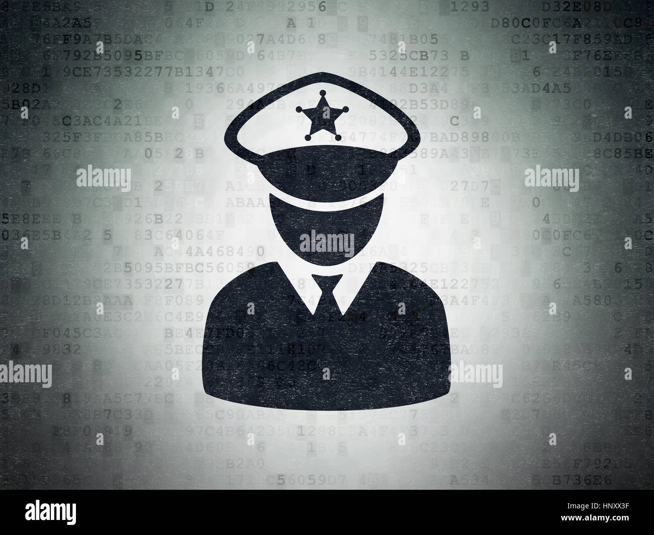 Safety concept: Police on Digital Data Paper background Stock Photo - Alamy