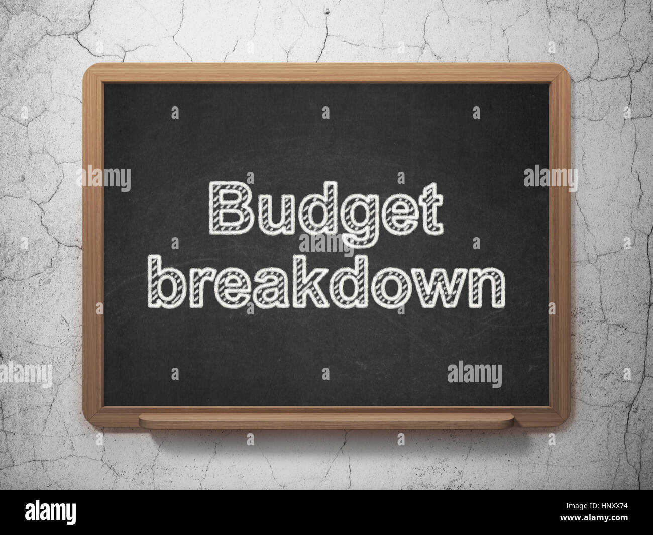 Business concept: Budget Breakdown on chalkboard background Stock Photo ...