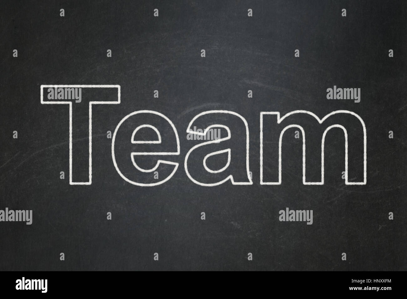 Finance concept: Team on chalkboard background Stock Photo - Alamy