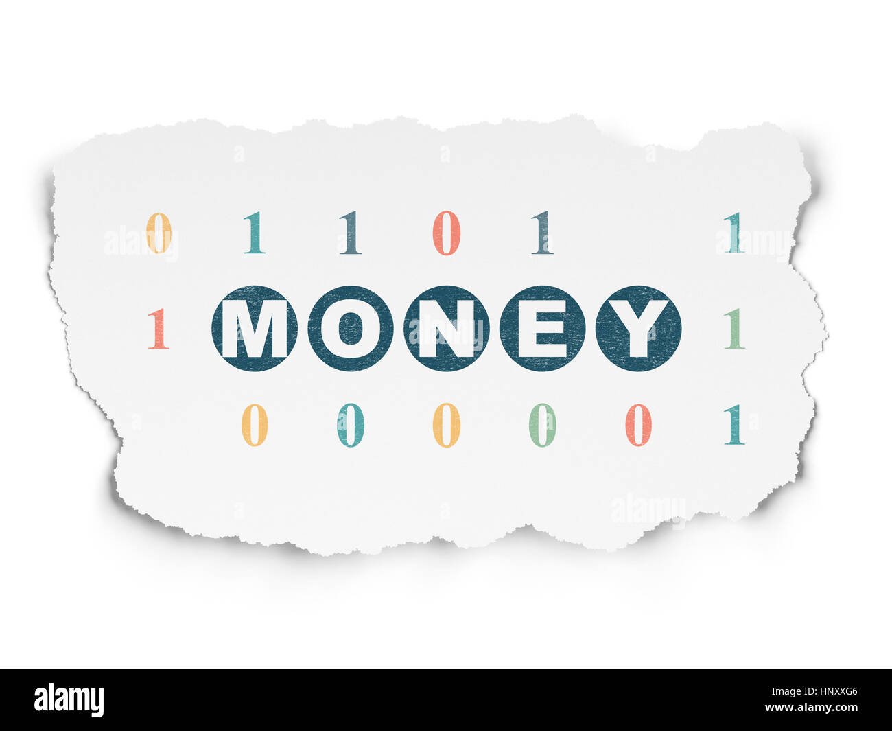 Finance concept: Money on Torn Paper background Stock Photo - Alamy