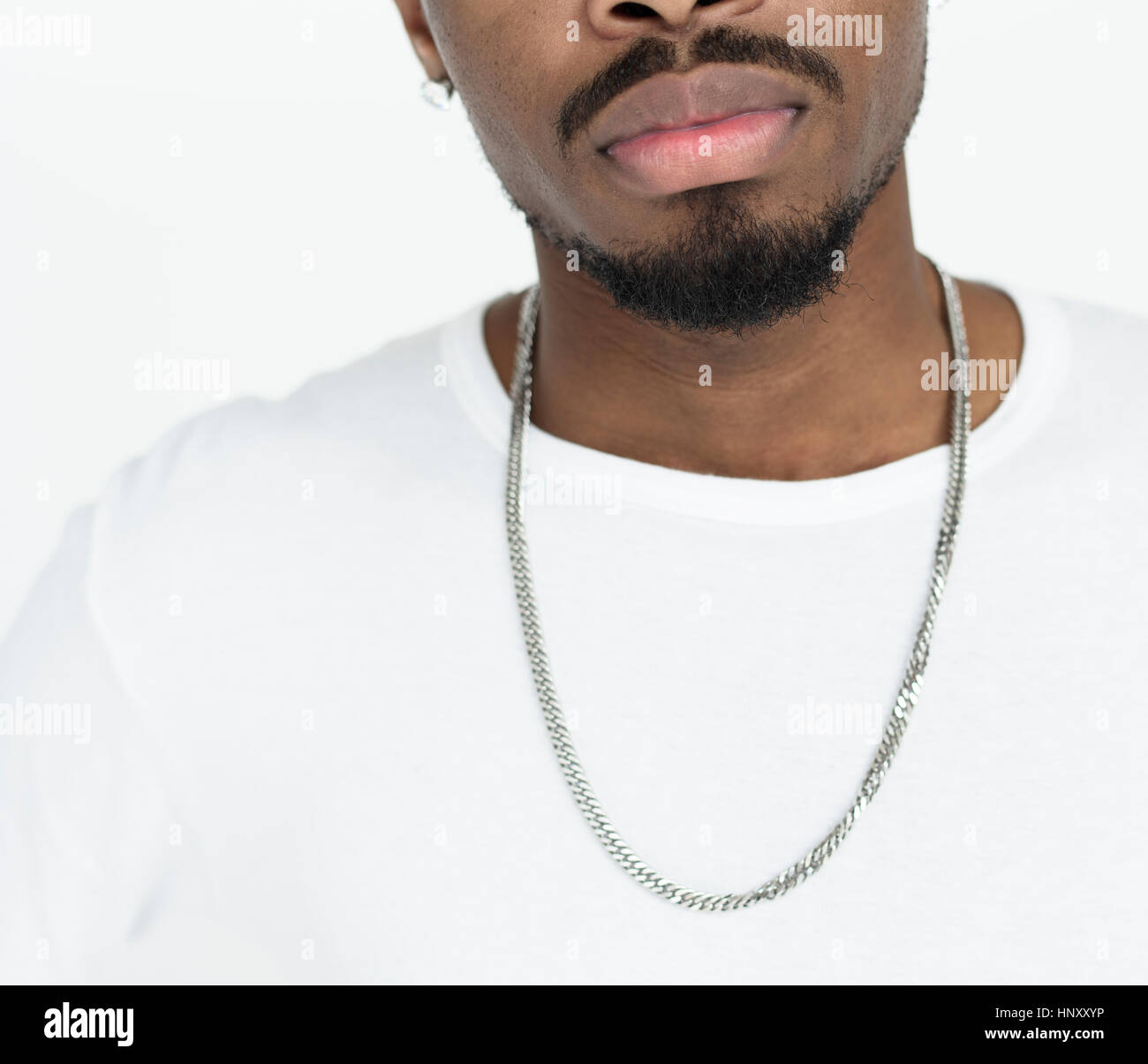 Closeup black guy cropped face Stock Photo - Alamy