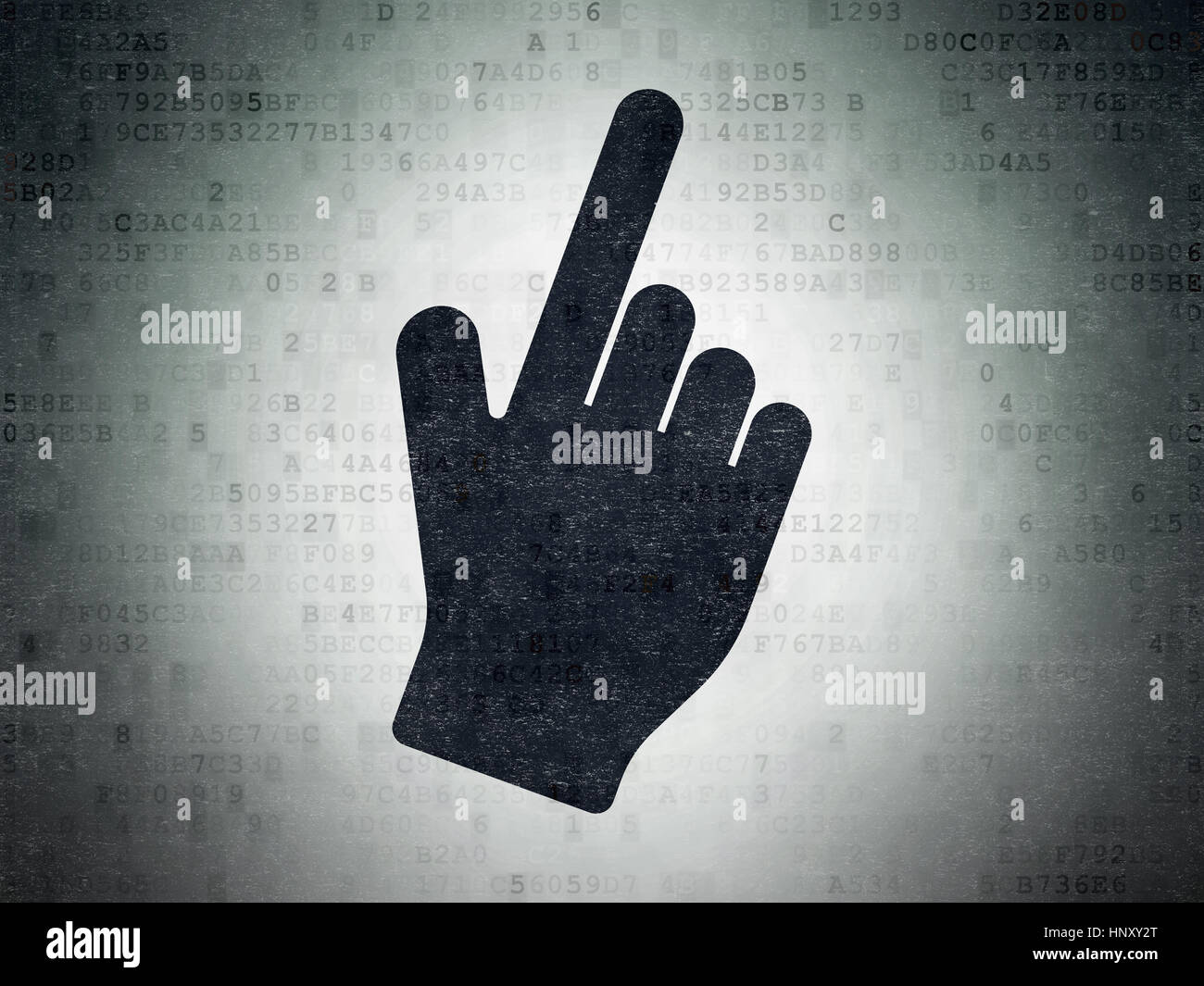 Marketing concept: Mouse Cursor on Digital Data Paper background Stock ...