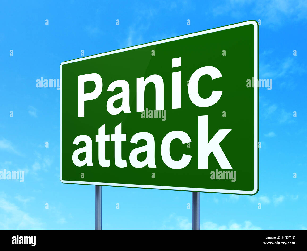 Health concept: Panic Attack on road sign background Stock Photo - Alamy