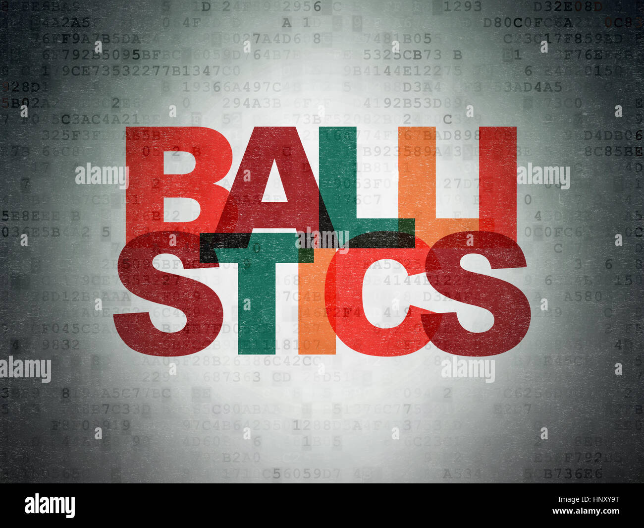 Science concept: Ballistics on Digital Data Paper background Stock ...