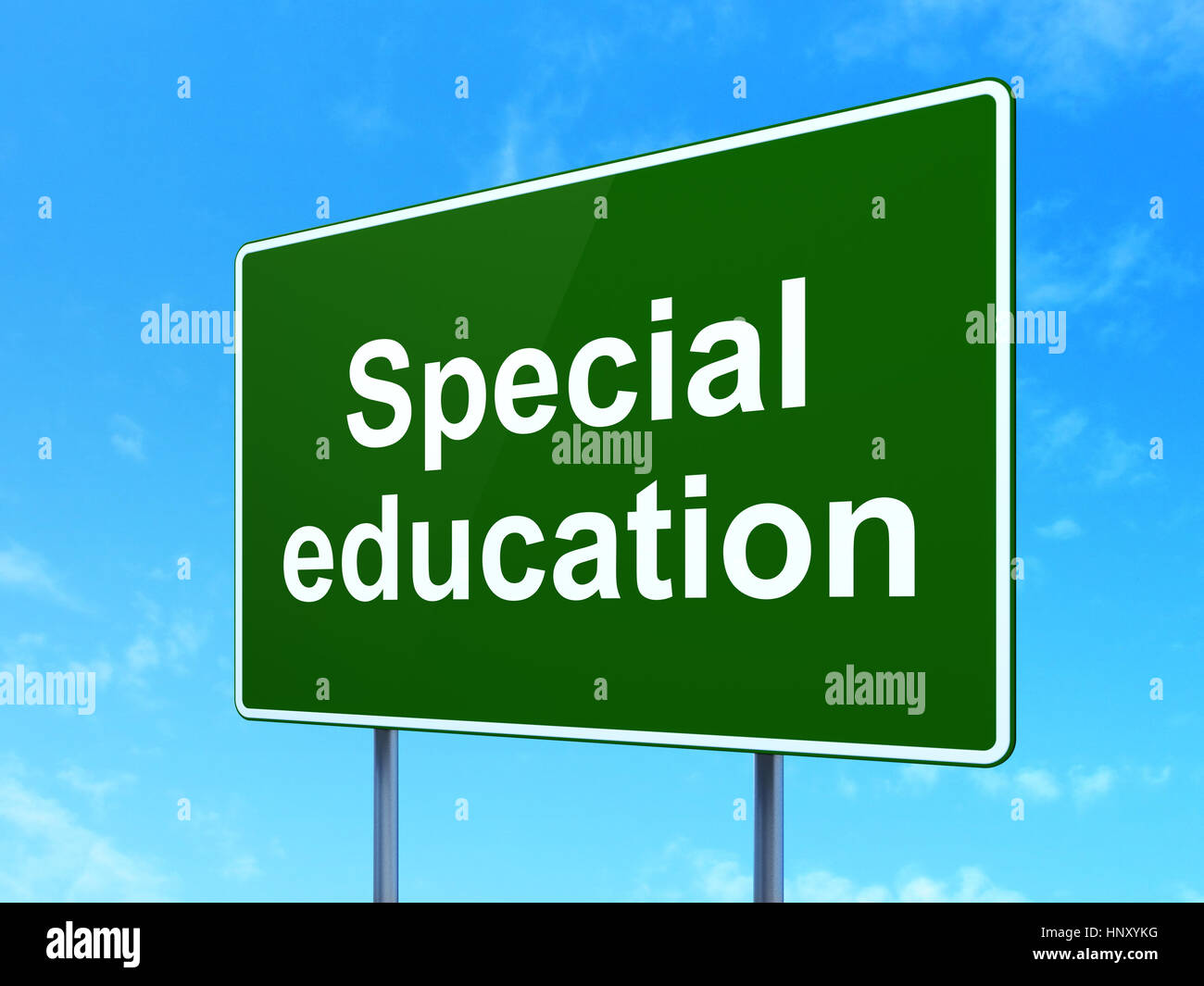 Studying concept: Special Education on road sign background Stock Photo ...