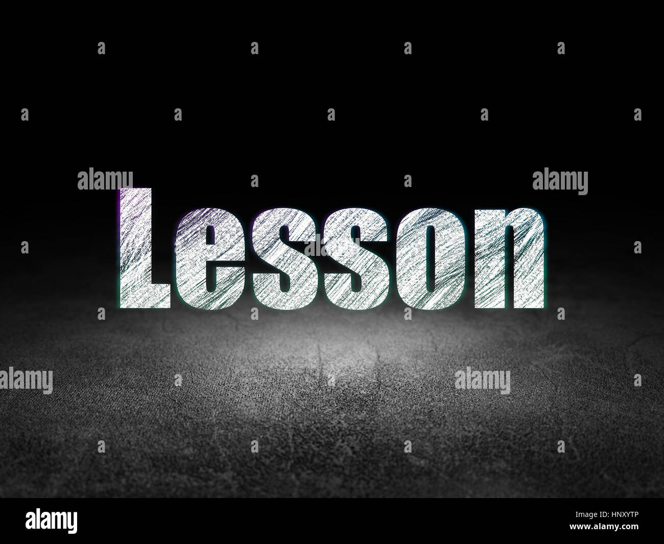 Studying concept: Lesson in grunge dark room Stock Photo - Alamy