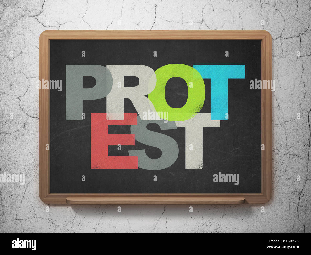 Political concept: Protest on School board background Stock Photo - Alamy