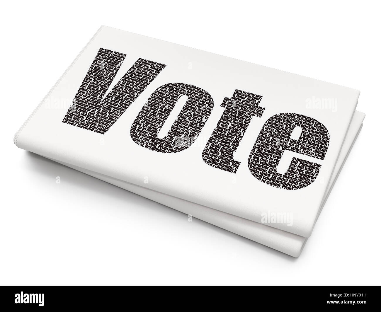 Politics concept: Vote on Blank Newspaper background Stock Photo - Alamy