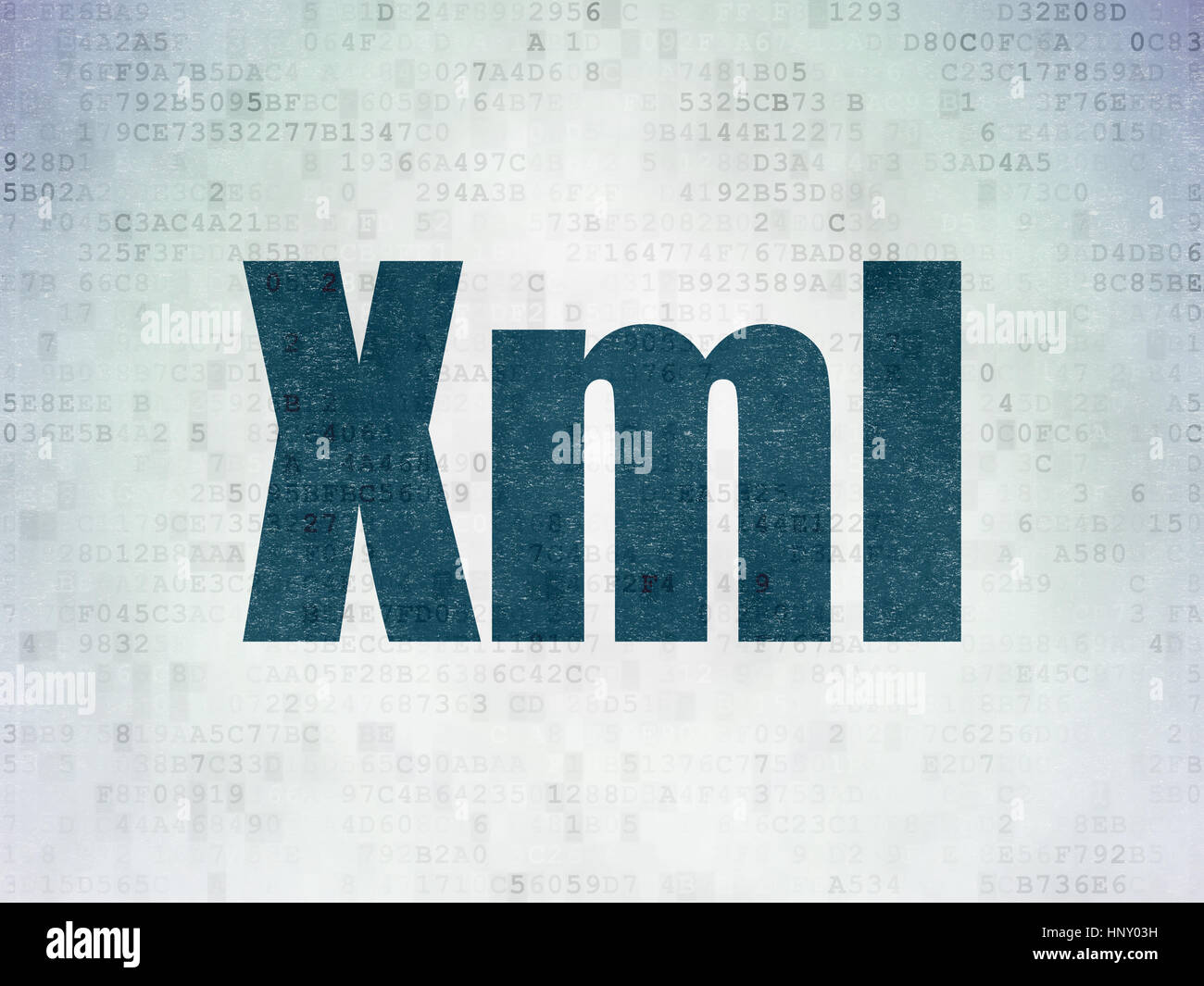Programming concept: Xml on Digital Data Paper background Stock Photo - Alamy