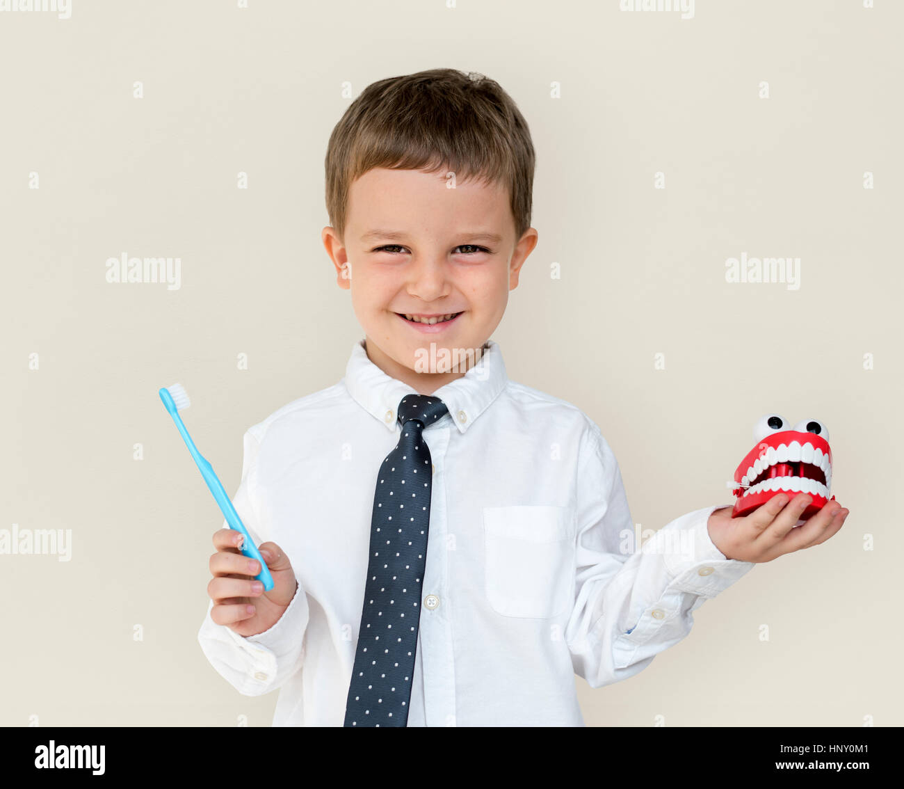 Boy Studio Shoot Gesture Adorable Stock Photo - Alamy