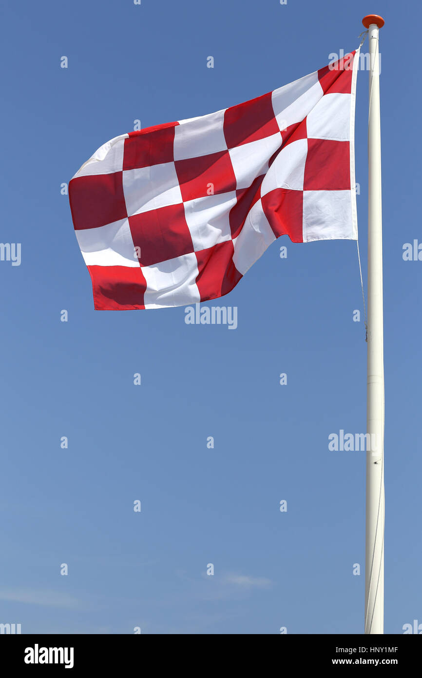 flag of Dutch province North Brabant flying in the wind Stock Photo - Alamy