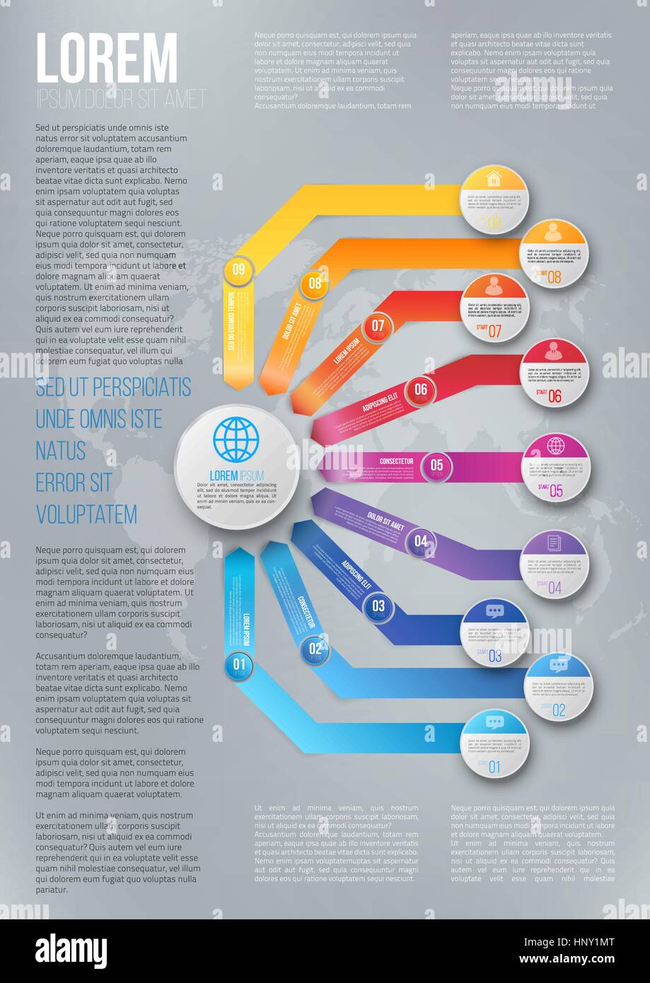 Infographic goals design chart Stock Vector Images - Alamy