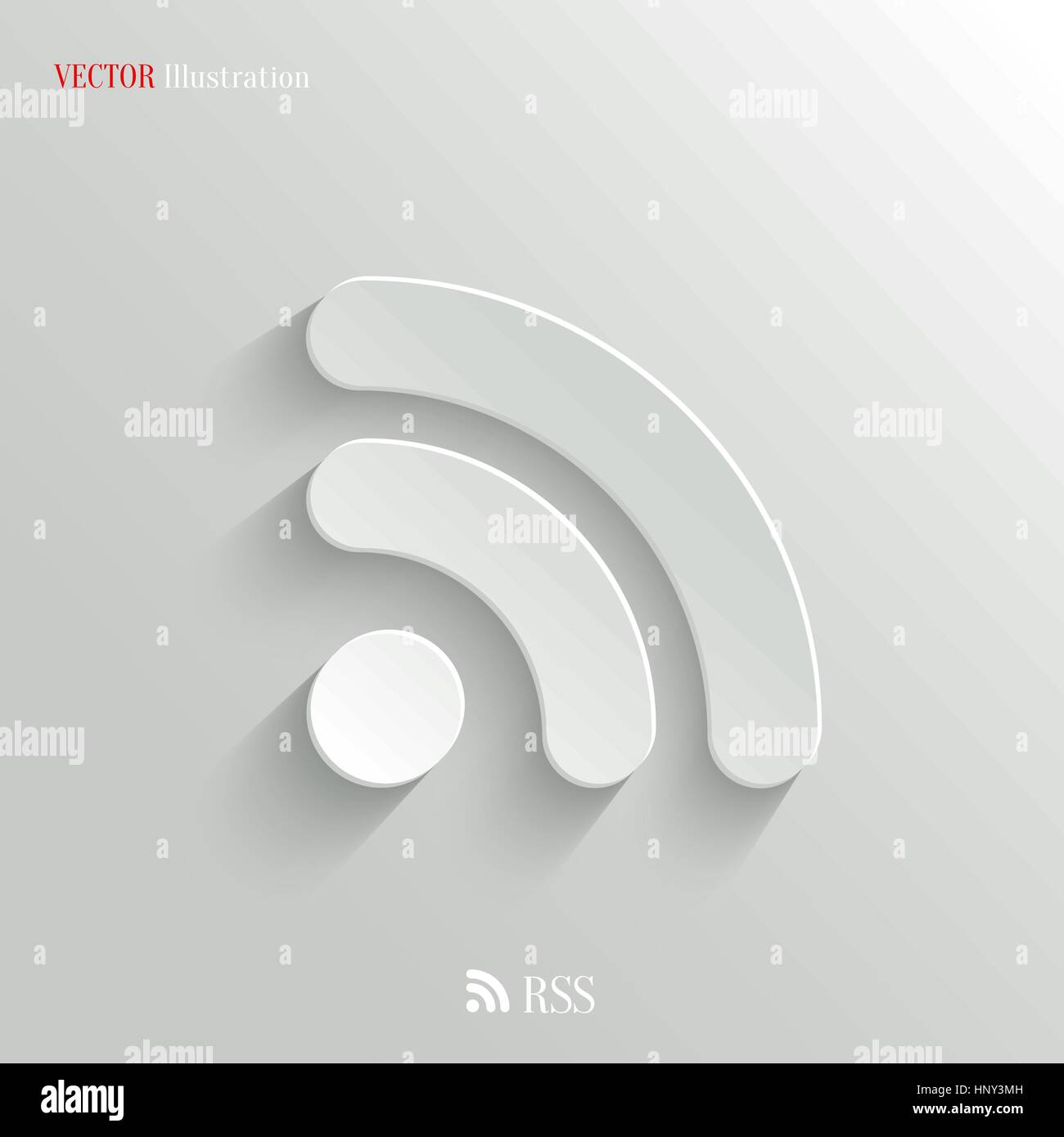 RSS icon - vector web illustration, easy paste to any background Stock ...