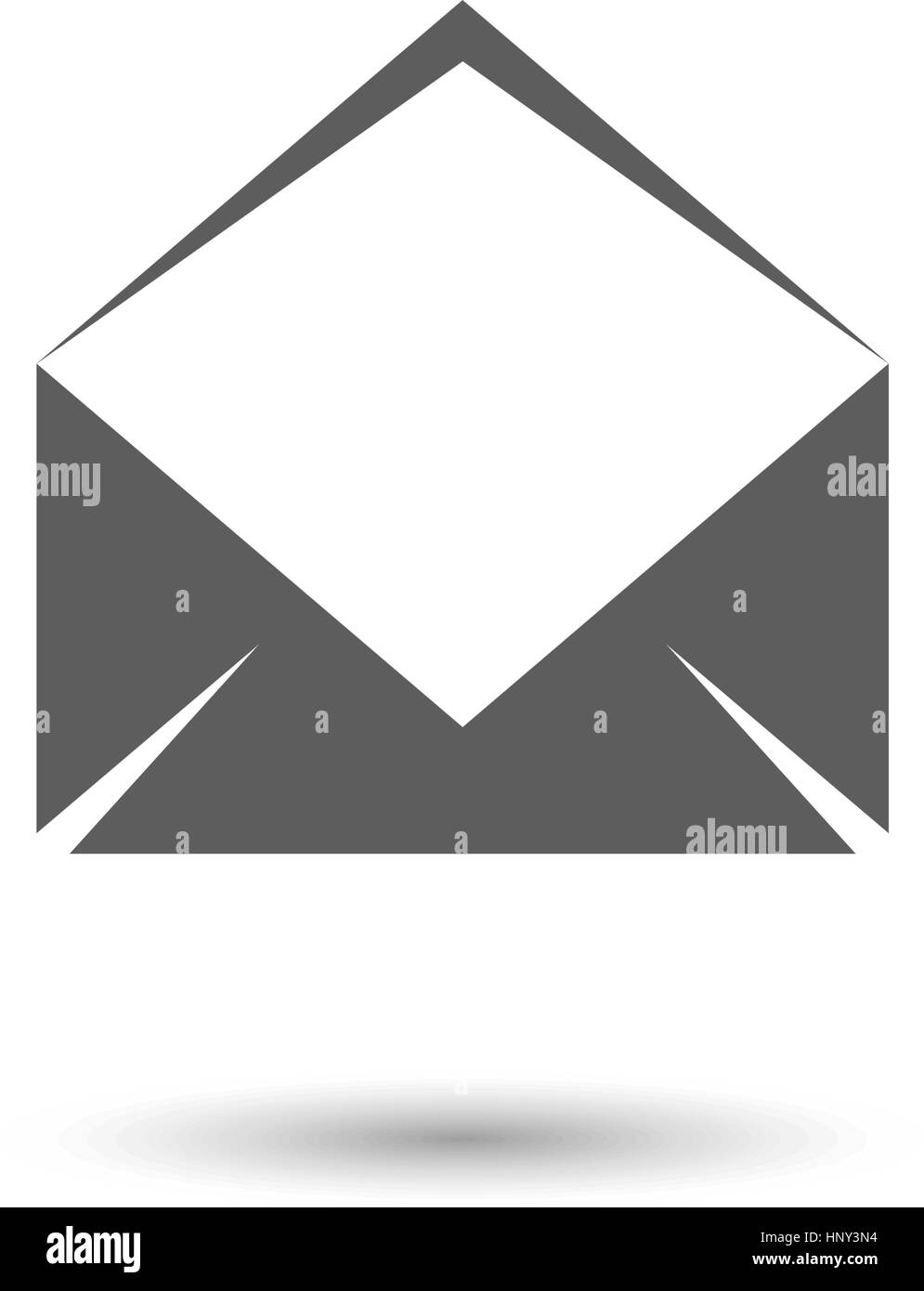 Vector Envelope Mail Icon Isolated on White Background. Flat Design ...