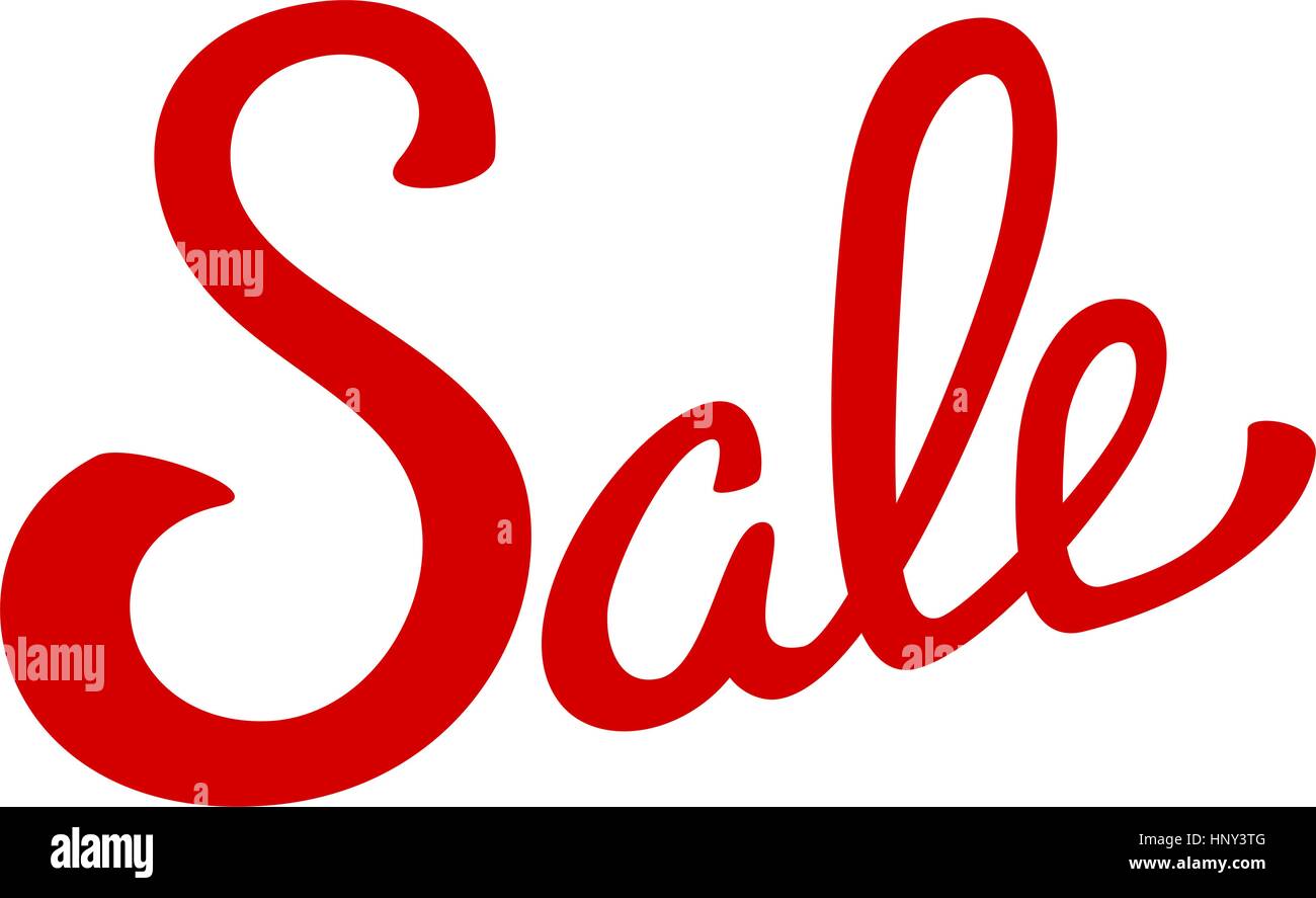 Sale Hand lettering Design Template. Typography Vector Background ...