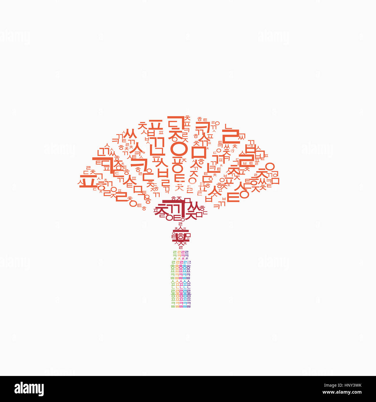 Typographic traditional Korean fan Stock Photo - Alamy