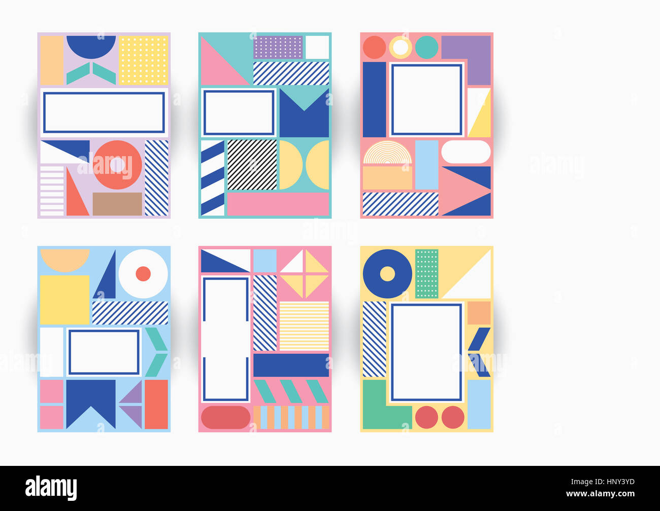 Poster design with various geometric patterns Stock Photo - Alamy