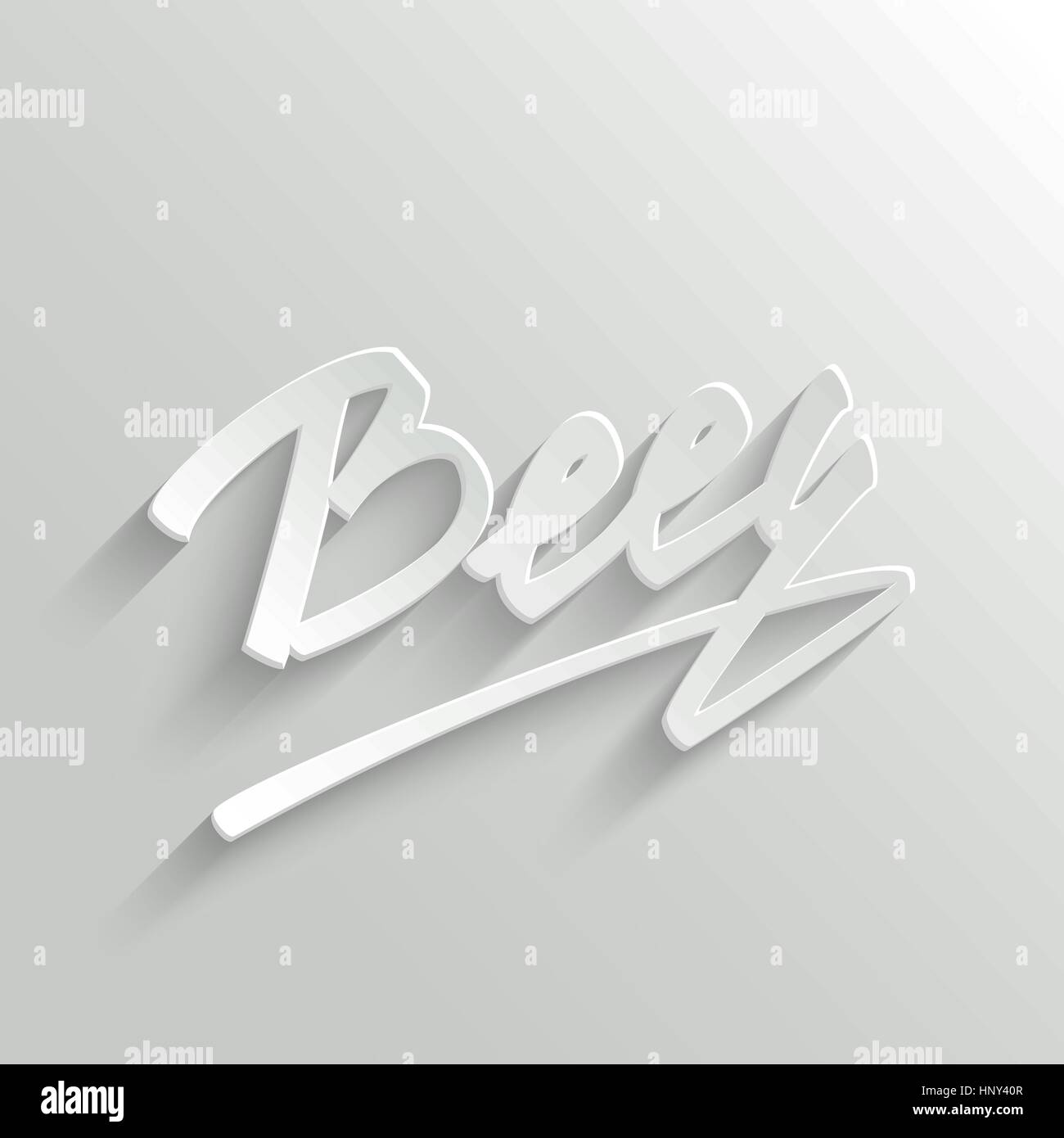 Beer Hand lettering Typographical Vector Background. Handmade ...