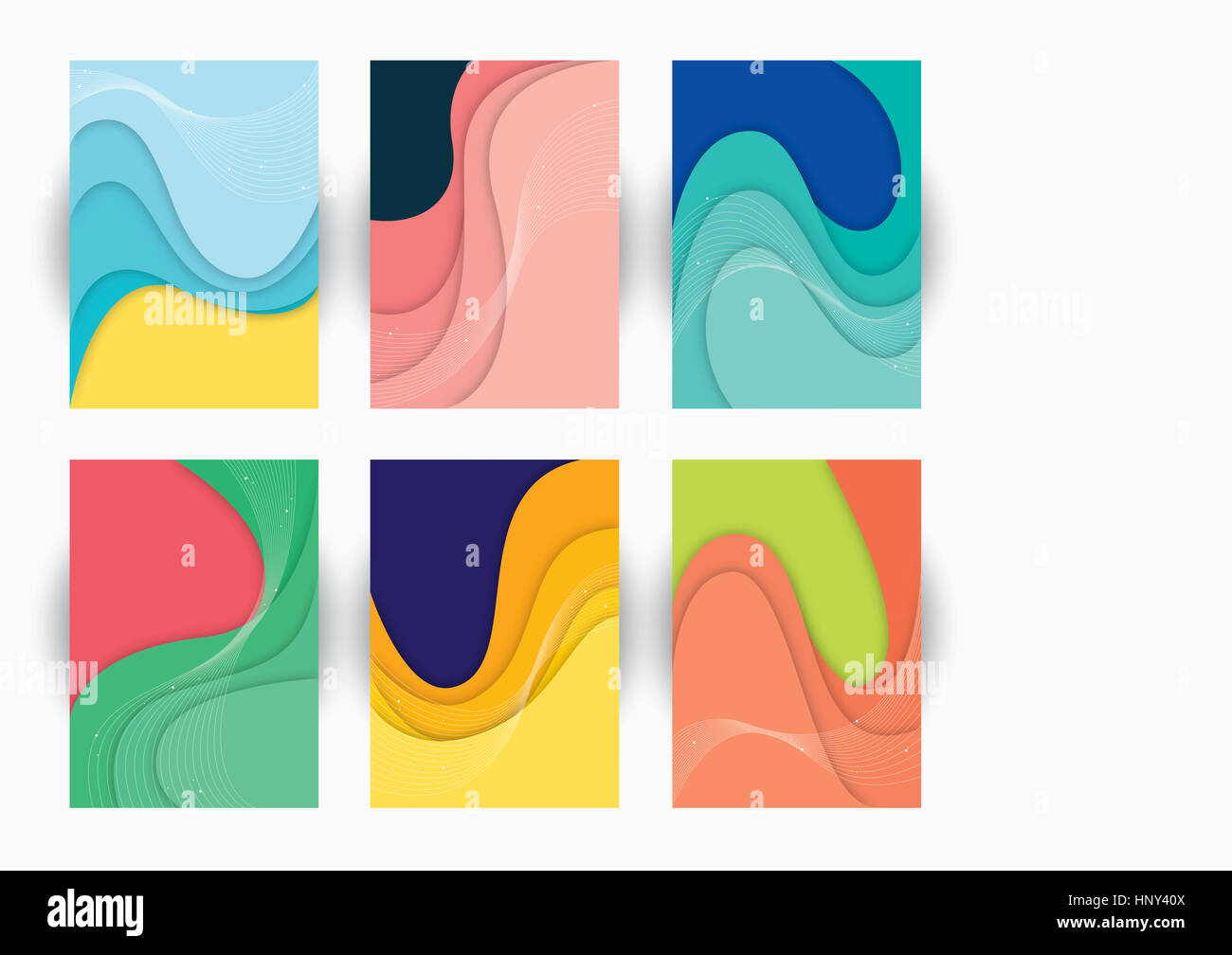 Posters with color waves illustration hi-res stock photography and ...
